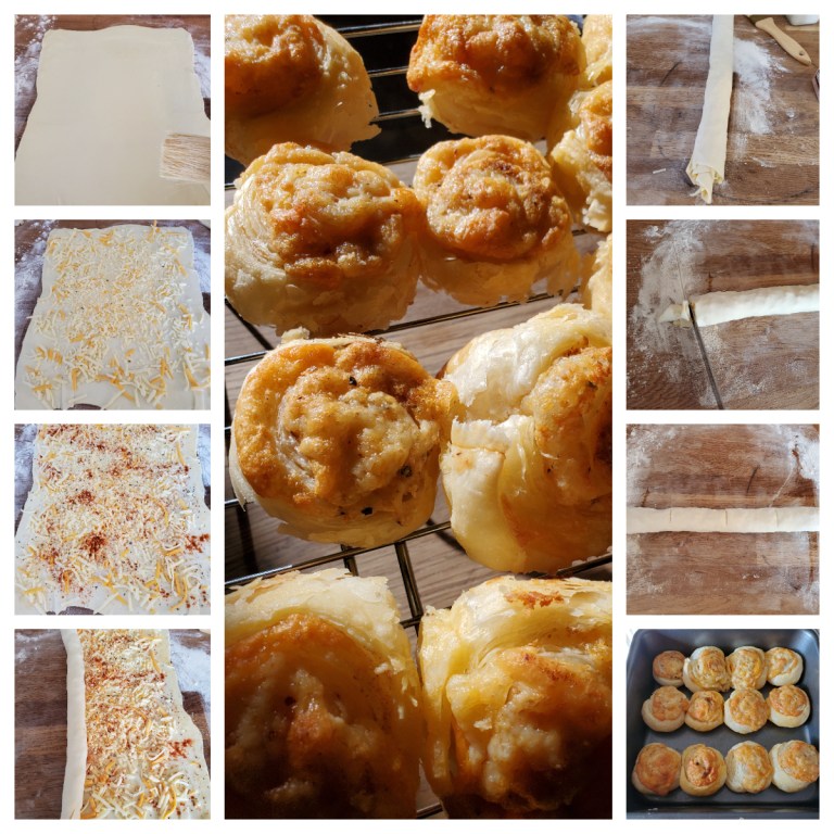 Recipe Post: Puff Pastry Garlic Cheddar Spirals – BirdHouse Diaries